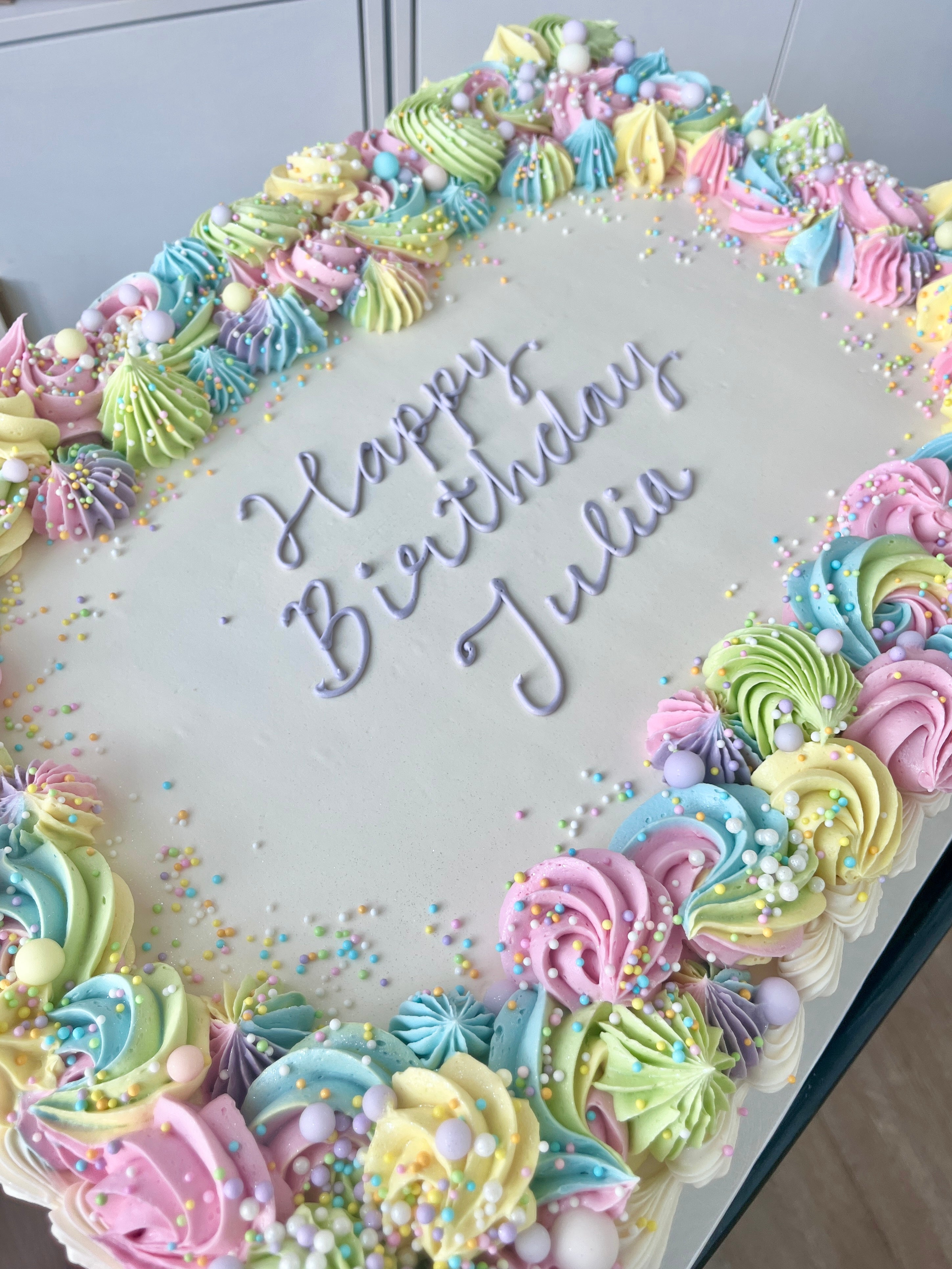 Swirls Slab Cake | Kali Cakes Bake Shop